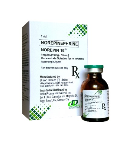 Norepinephrine 16 mL (Norepin) - Delex Pharma